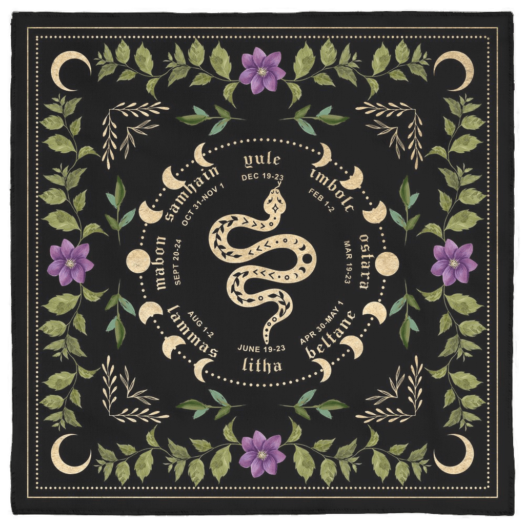 Wheel of the Year Altar Cloth – earthen aether